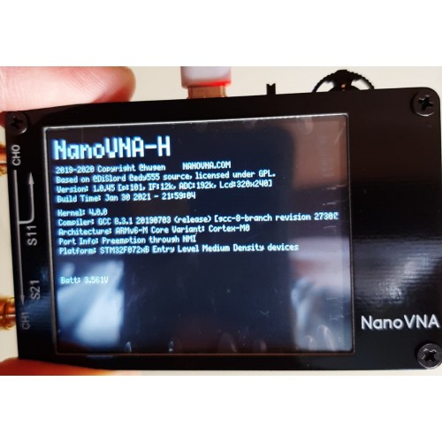 Nano VNA 50KHz-1.5GHz HF VHF UHF UV Vector Network Analyzer + 2.8 inch LCD + Battery.
