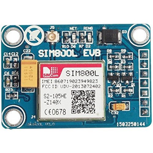 Wireless GSM GPRS Module Quad-Band W/ Antenna Cable Cap (SIM800L V2.0 5V)