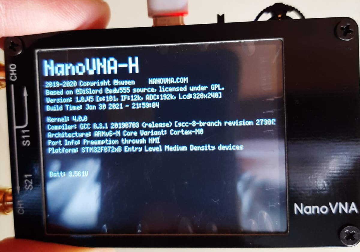 Nano VNA 50KHz-1.5GHz HF VHF UHF UV Vector Network Analyzer + 2.8 inch ...